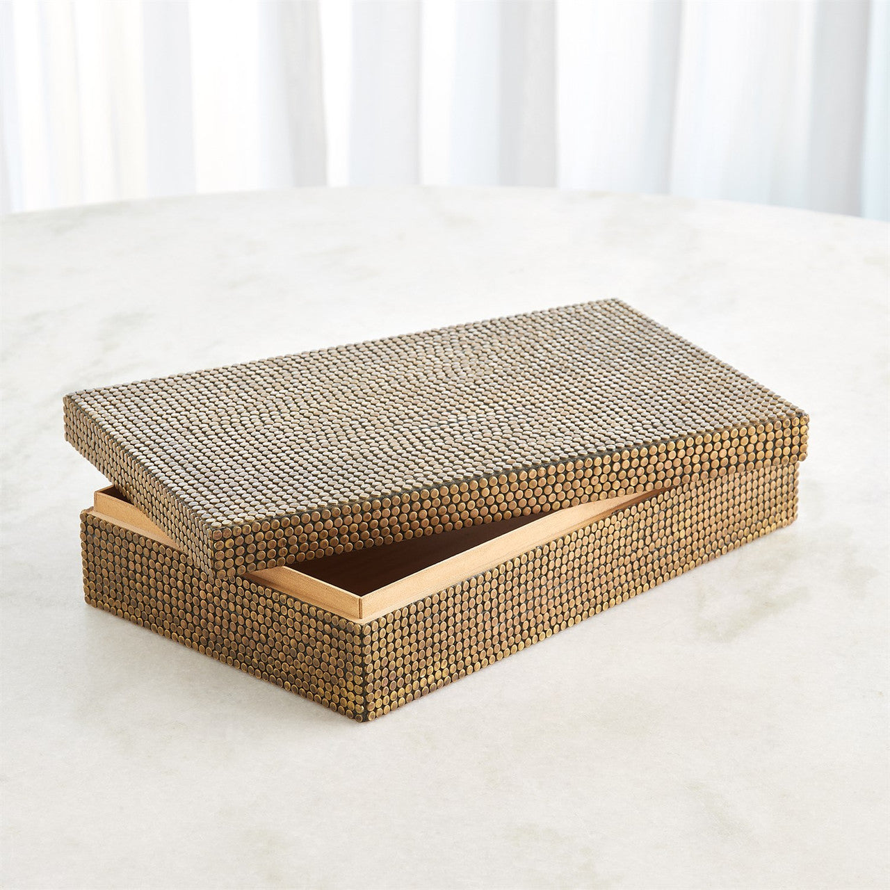 Lames Box – Hammered Aged Brass Decorative Storage Box Inspired by ...