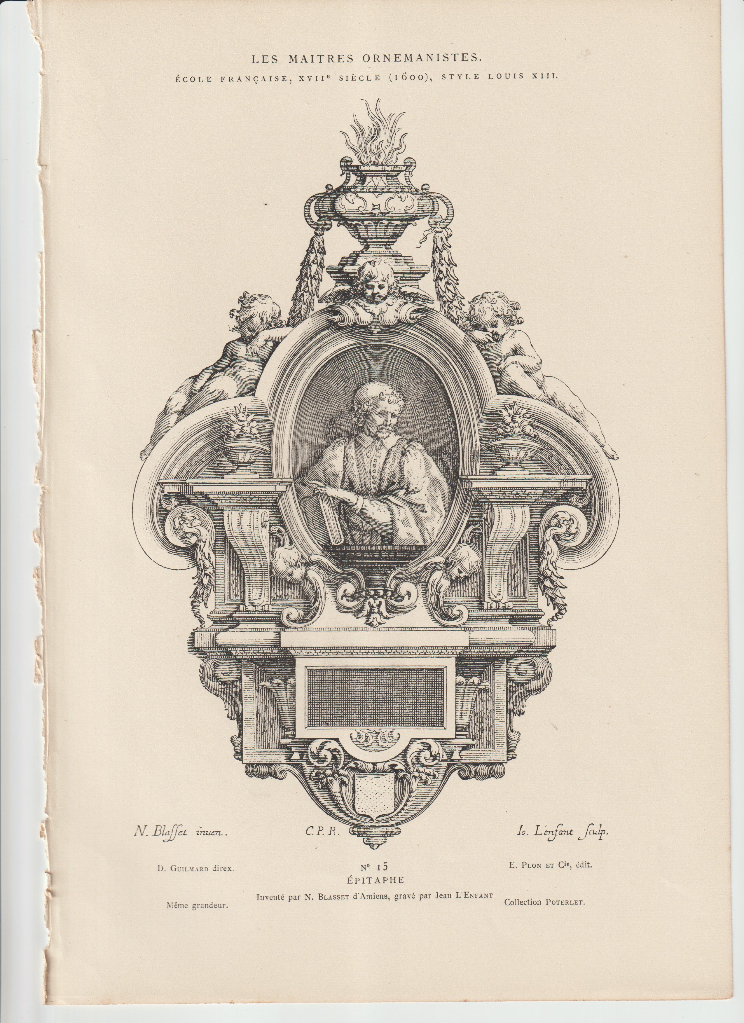 “Épitaphe – Les Maîtres Ornemanistes No. 15 – Blasset / L’Enfant – 19t ...