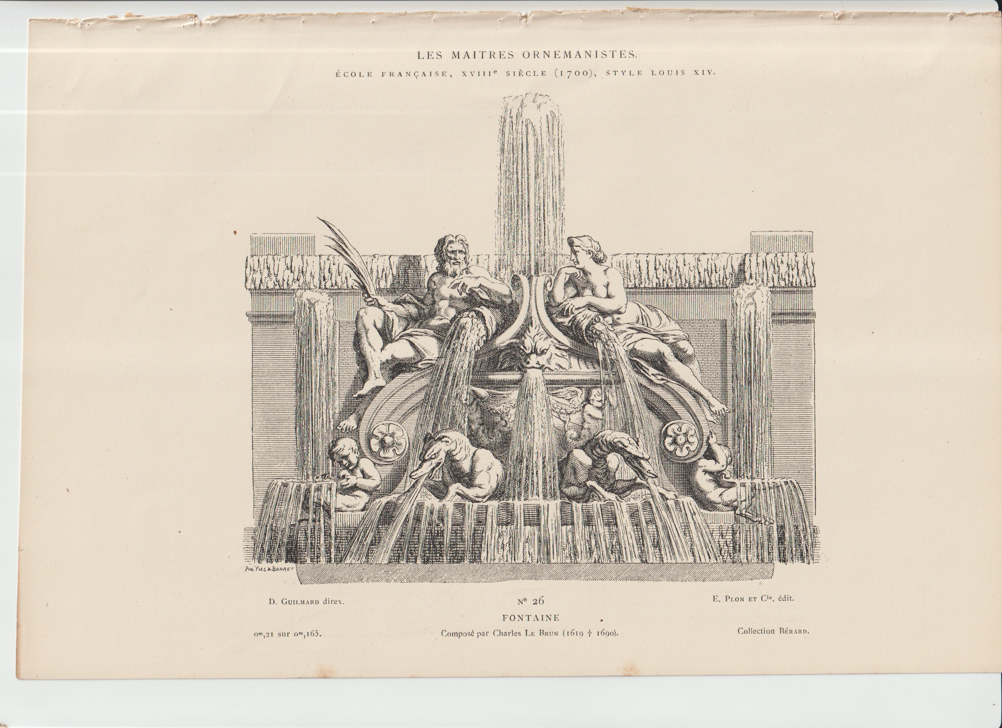 “Les Maîtres Ornemanistes No.26 – ‘Fontaine’ After Charles Le Brun – 1 ...